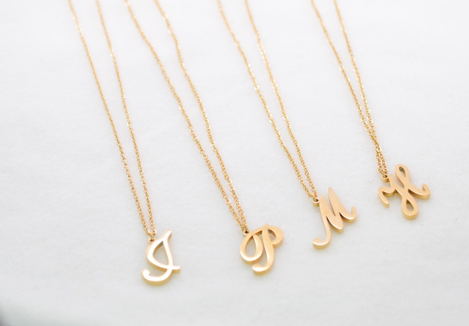Cursive Initial Necklace – HKS Jewellery